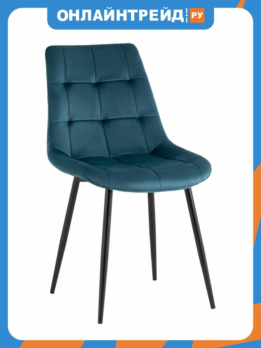 Стул Stool Group Флекс New, велюр сине-зеленый, сиденье (4 шт/уп)