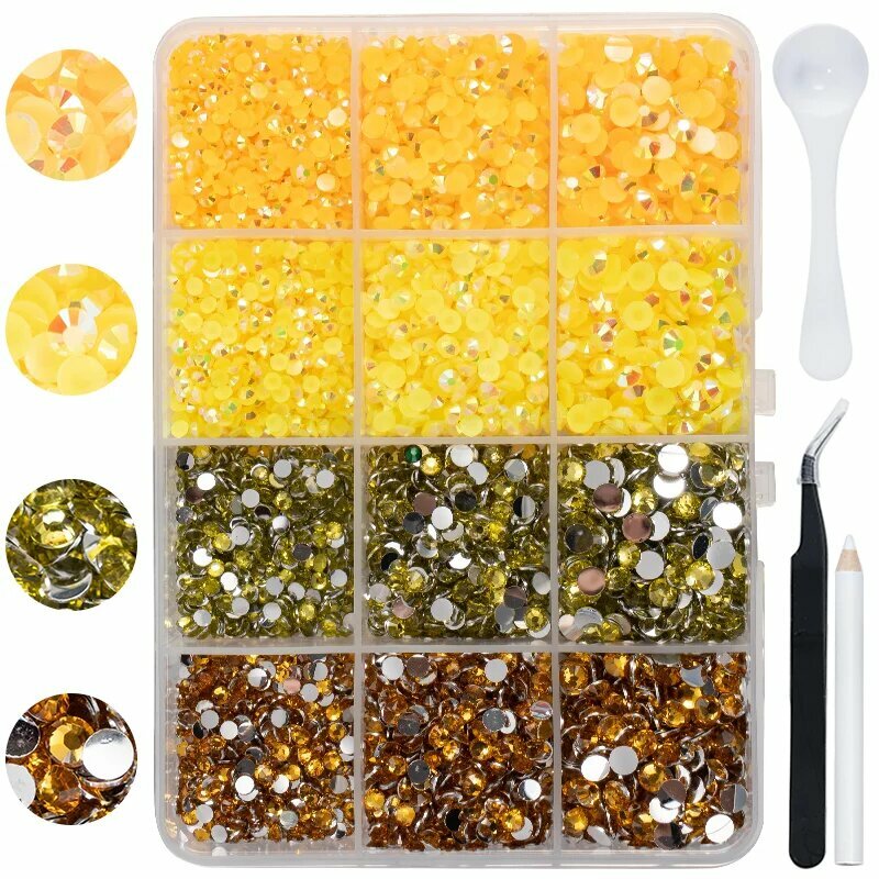 Набор страз из смолы DUCrystal, Yellow Series, 7200 шт.