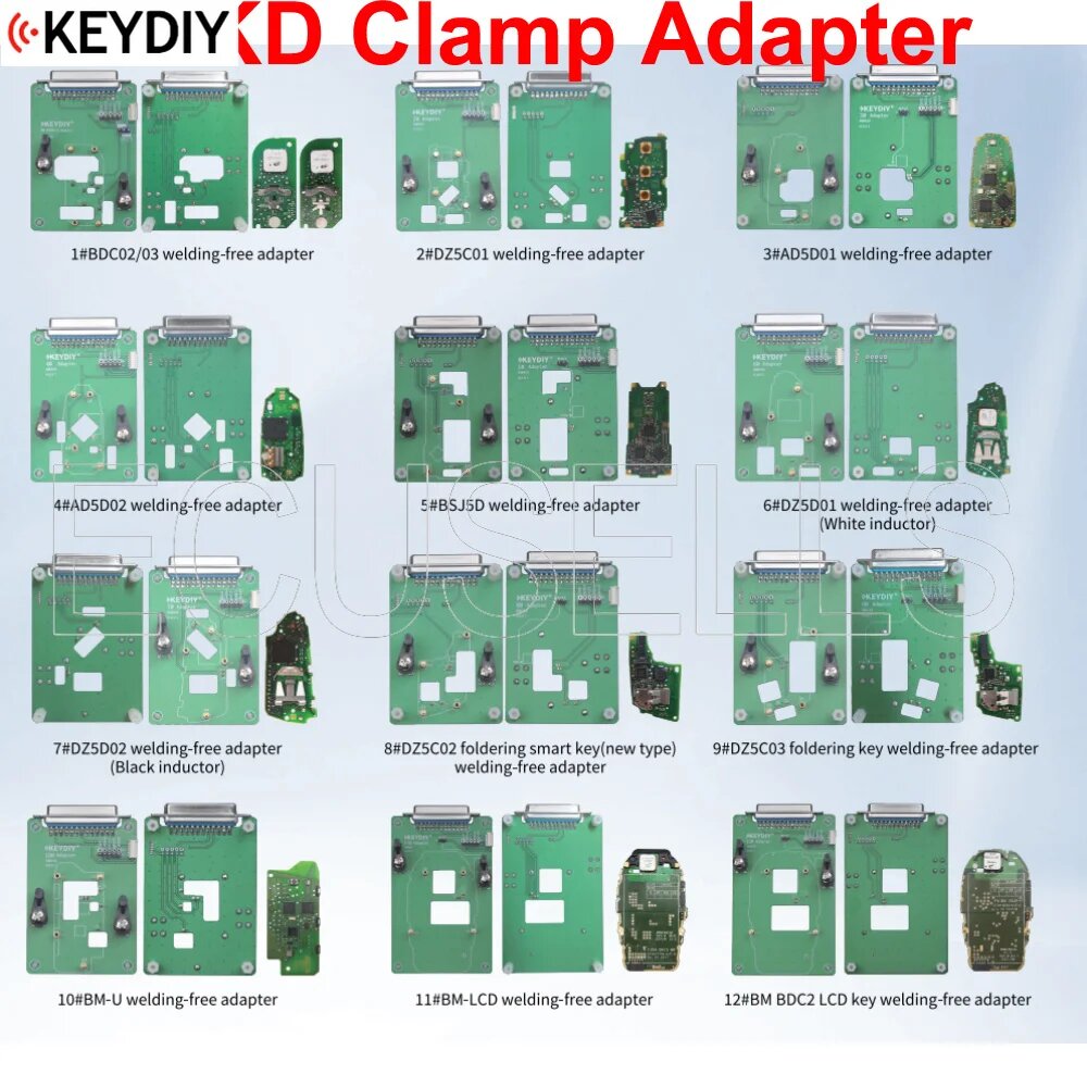 Новые адаптеры-зажимы KEYDIY 2026 для BMW BDC2 BDC3 BCP VAG MQB49 5C 5D, безпаяные 12 BM BDC2-LCD