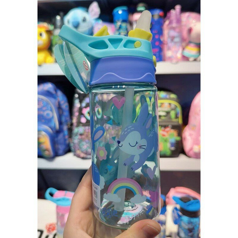 Австралийская соломенная бутылка для воды Smiggle для мужчин, женщин, детей и студентов, легкая, прозрачная, портативная, объемом 650 мл.
