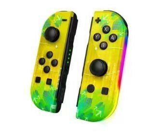 Накладка на контроллер Nintendo Switch - Цифровой желтый с RGB-подсветкой, без запястного ремешка, 80-120 символов
