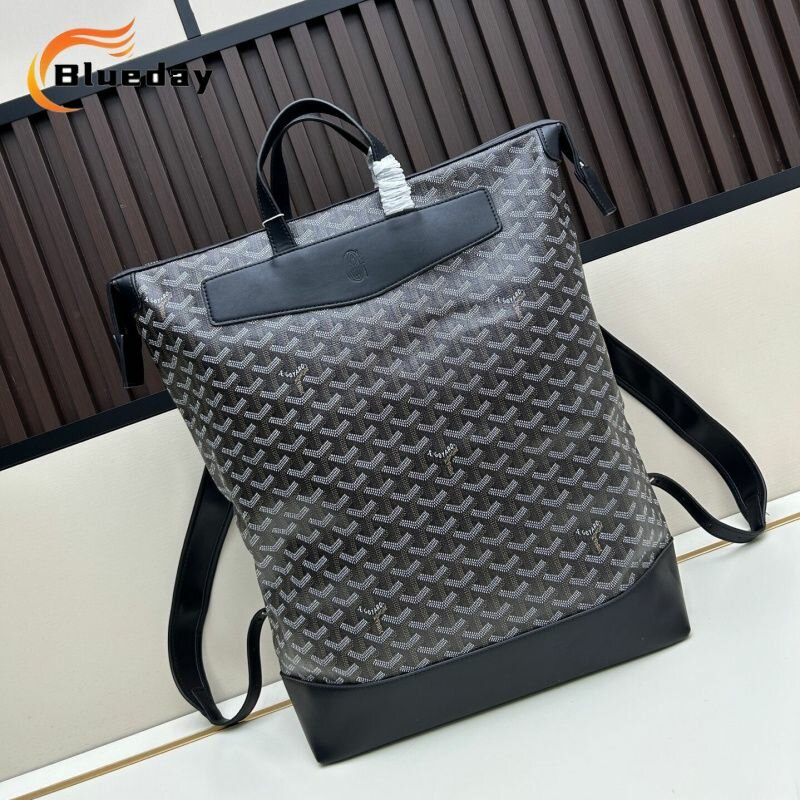 Сумка Speedy прозрачная радужная коллекция Goyard с фирменным узором, натуральная кожа, ручная , рюкзак и поперек тела
