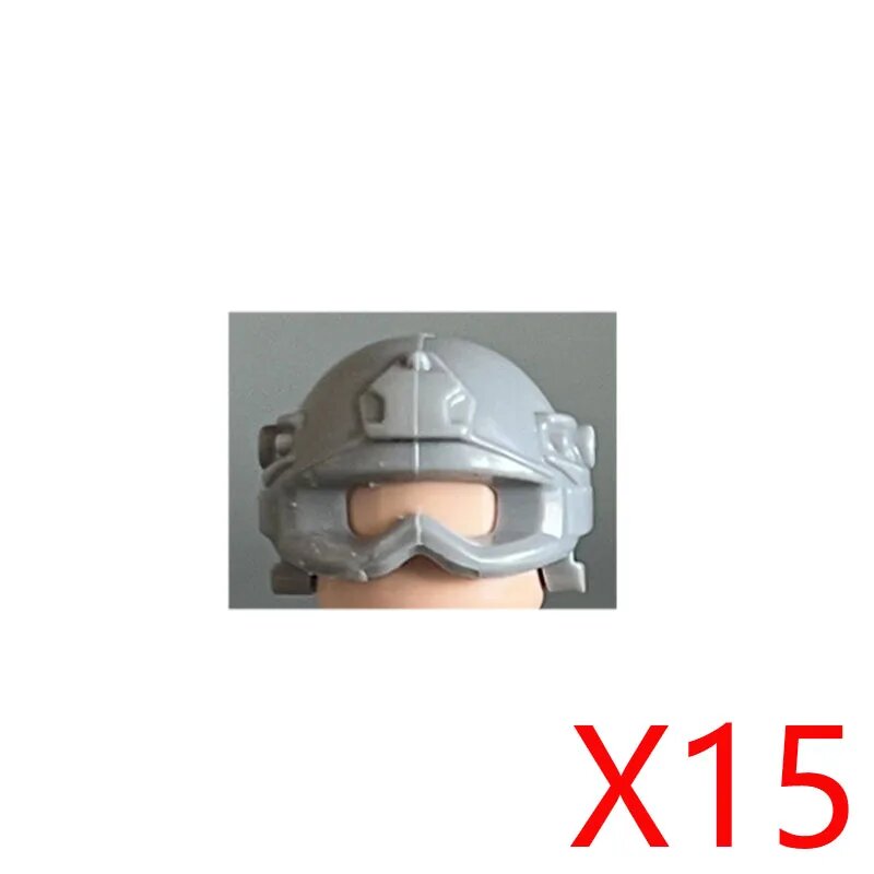 MOC Серый военный шлем X15