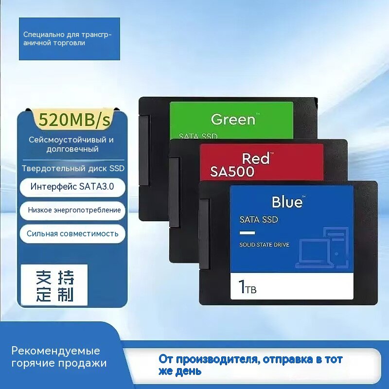 Внешний SSD накопитель 2.5 дюйма SATA3 1ТБ красный интерфейс