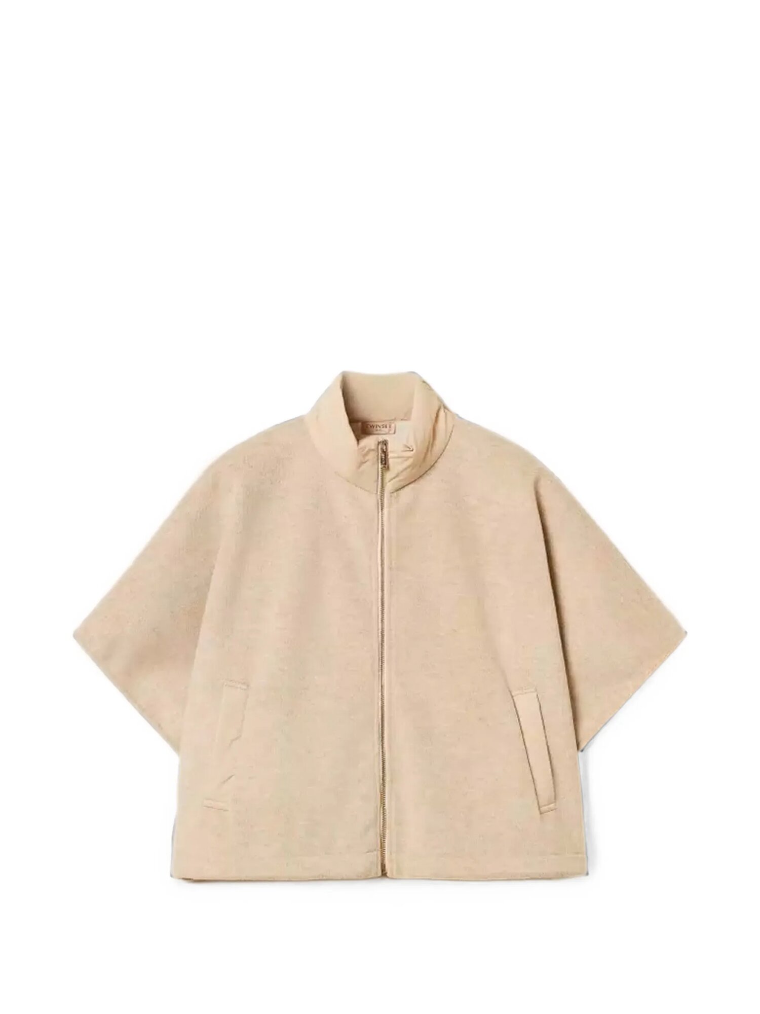 Накидка Zip-up mock-neck poncho