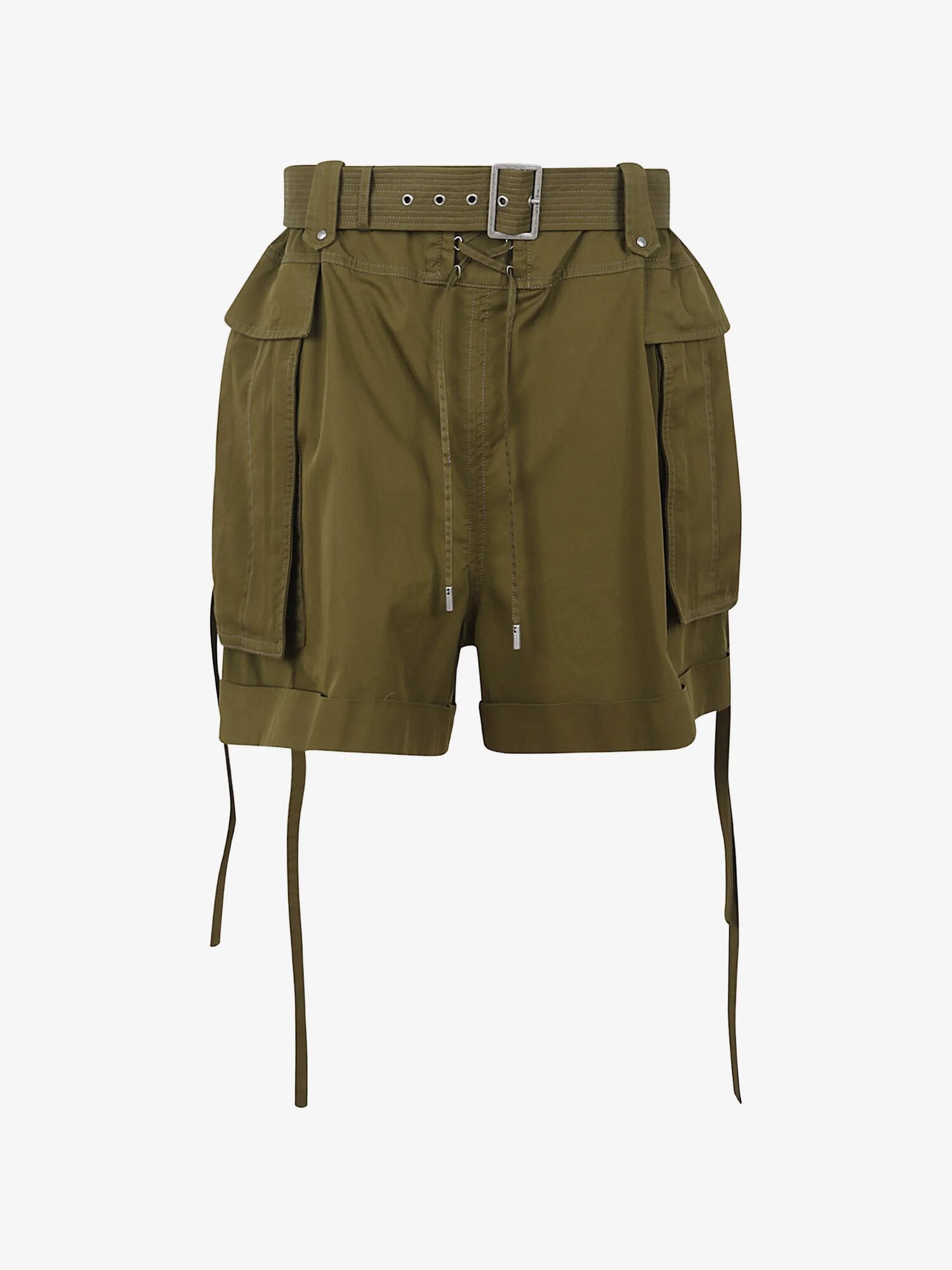 Шорты Alexander McQueen Belted cargo-pocket oversized shorts