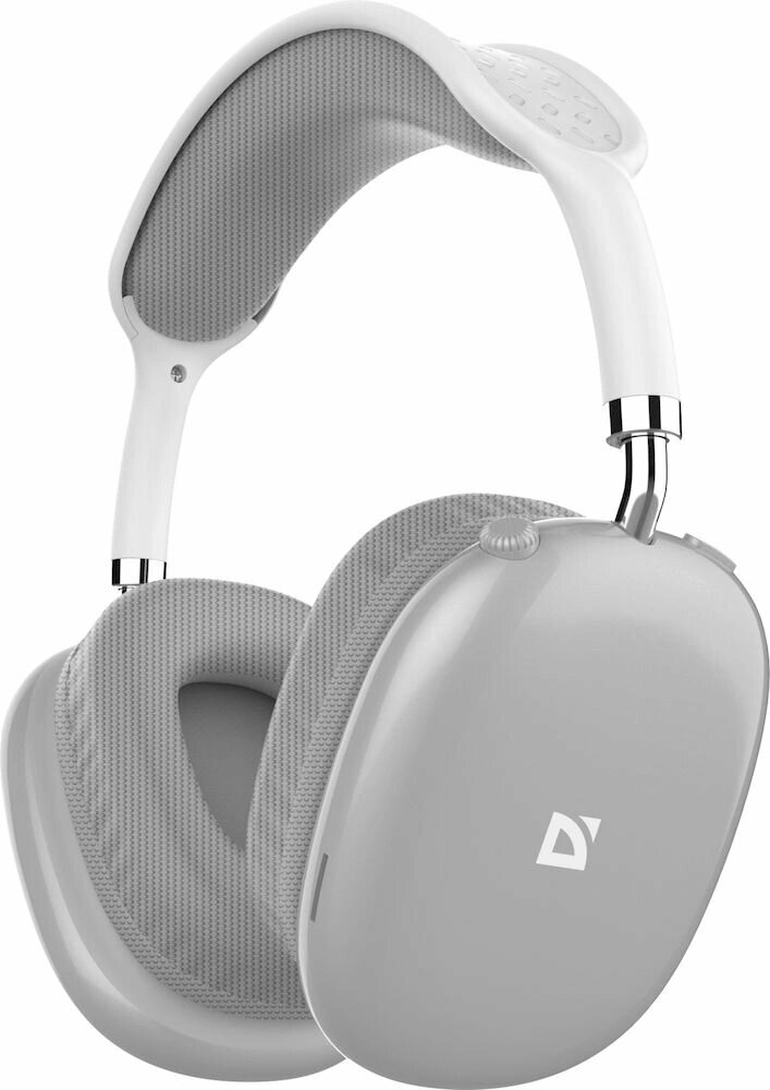 Наушники беспроводный Defender большие B645 серый, микрофон