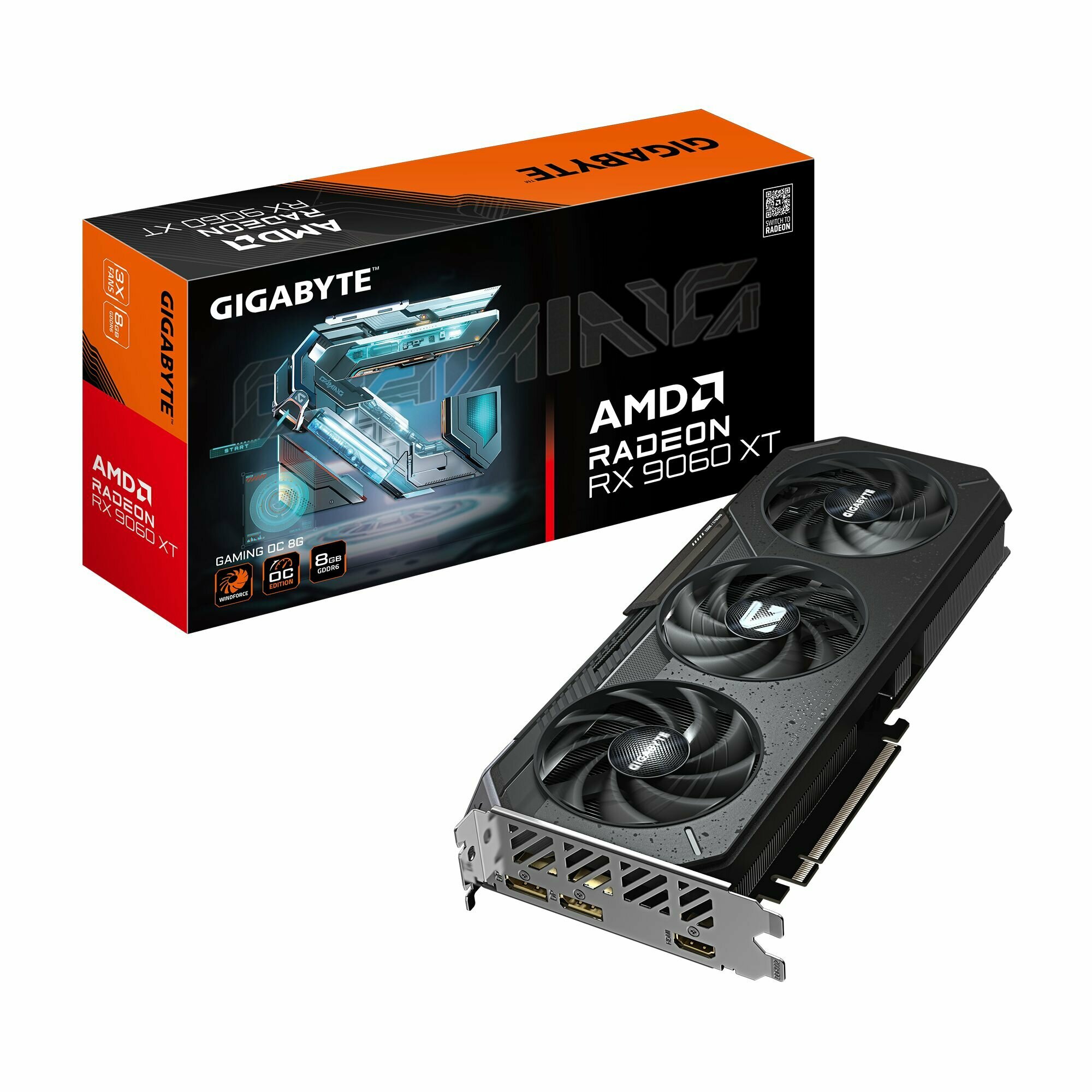 Видеокарта Gigabyte AMD Radeon RX 9060 XT Gaming OC 8GB GV-R9060XTGAMING OC-8GD