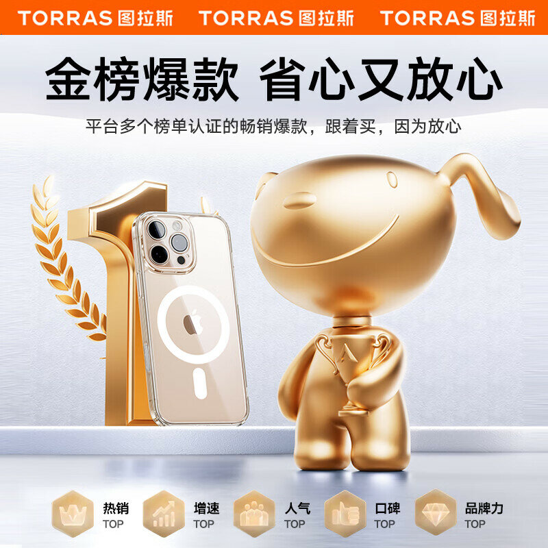 TORRAS Чехол с полной защитой камеры для iPhone 16 Pro Max с магнитным креплением и защитой от падений Версия：iPhone 16