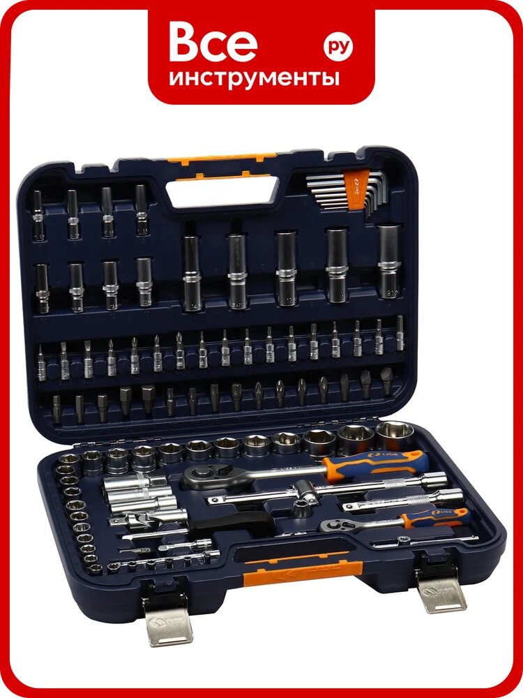 Набор торцевых головок 6-гранный LIGE 1/2" 1/4" 97 пр. в кейсе LG-S1097 398921