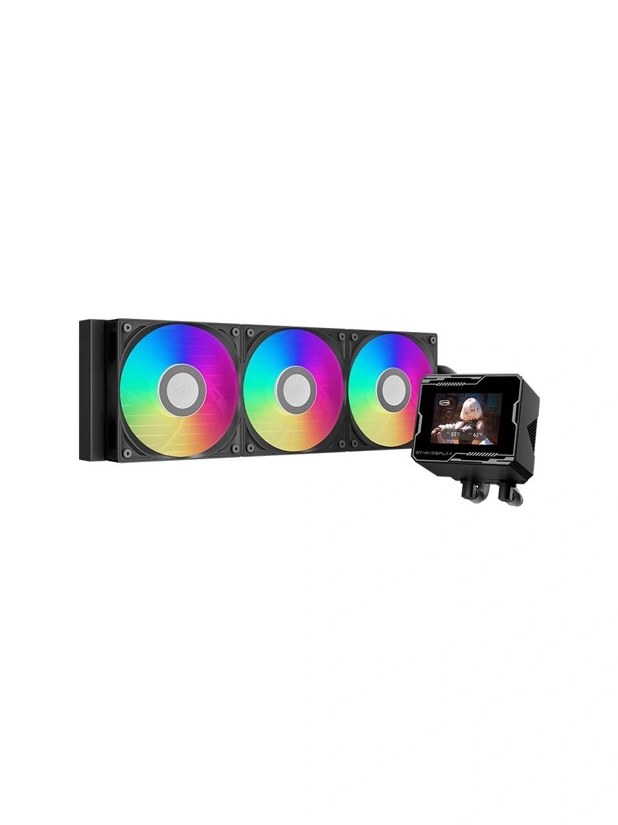Система водяного охлаждения PcCooler GT360M Display 4-pin TDP 310 Вт 75.8cfm 120мм