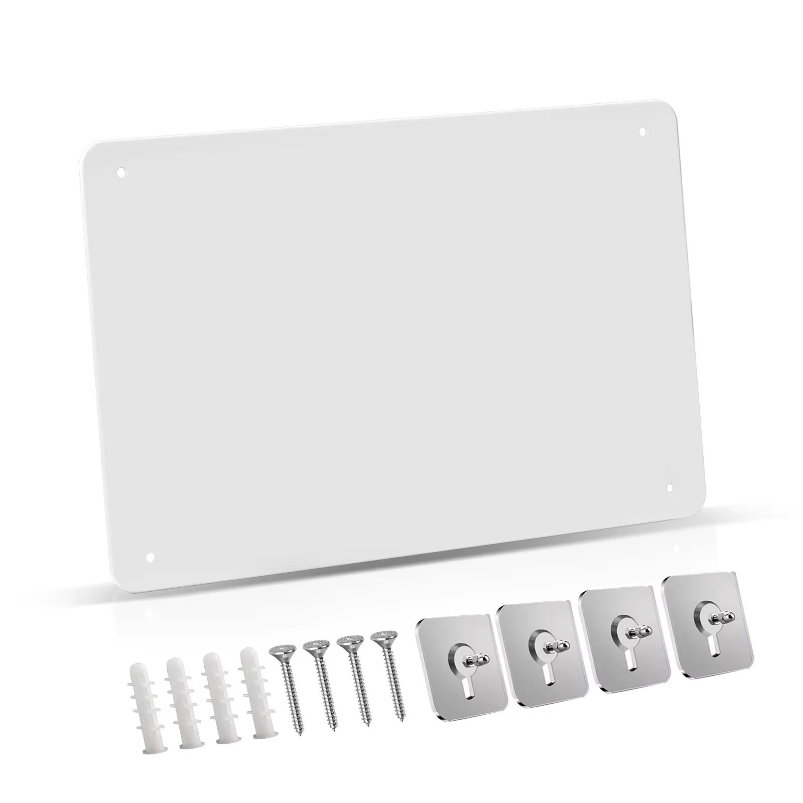 Металлическая магнитная доска Серый, 1PCS-White-SET