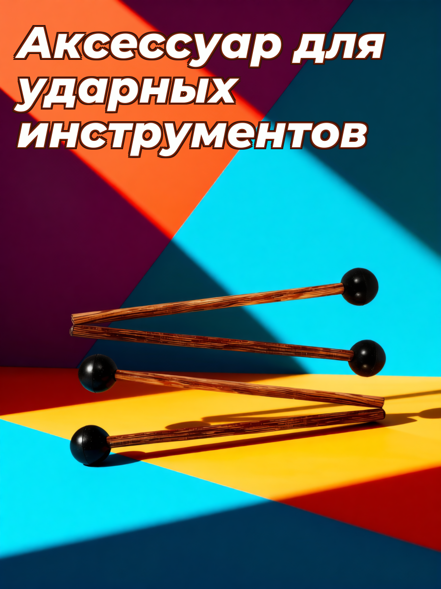 Музыкальные палочки для игры в любом месте, прочные и надёжные, размер 14.60x1.70x1.70 см