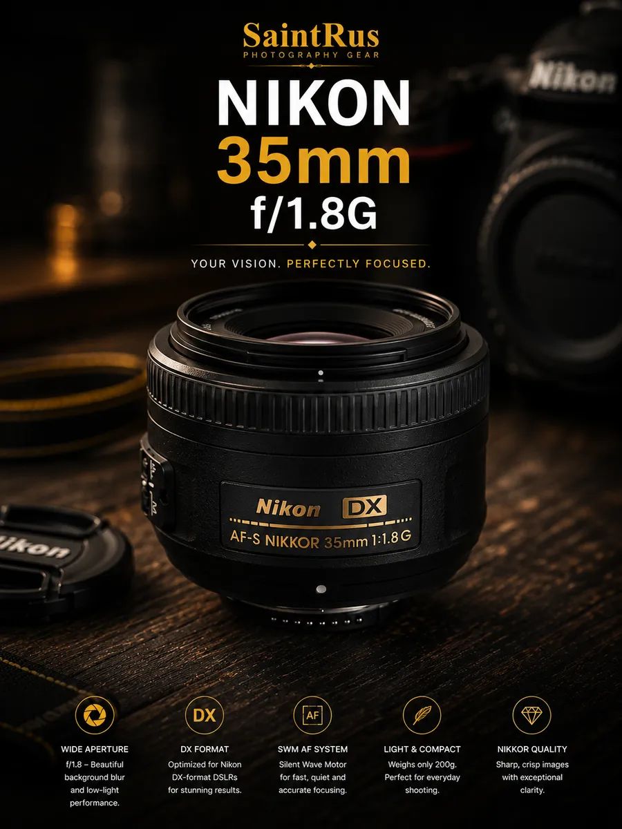 Nikon Объектив 35mm f/1.8G AF-S DX Nikkor