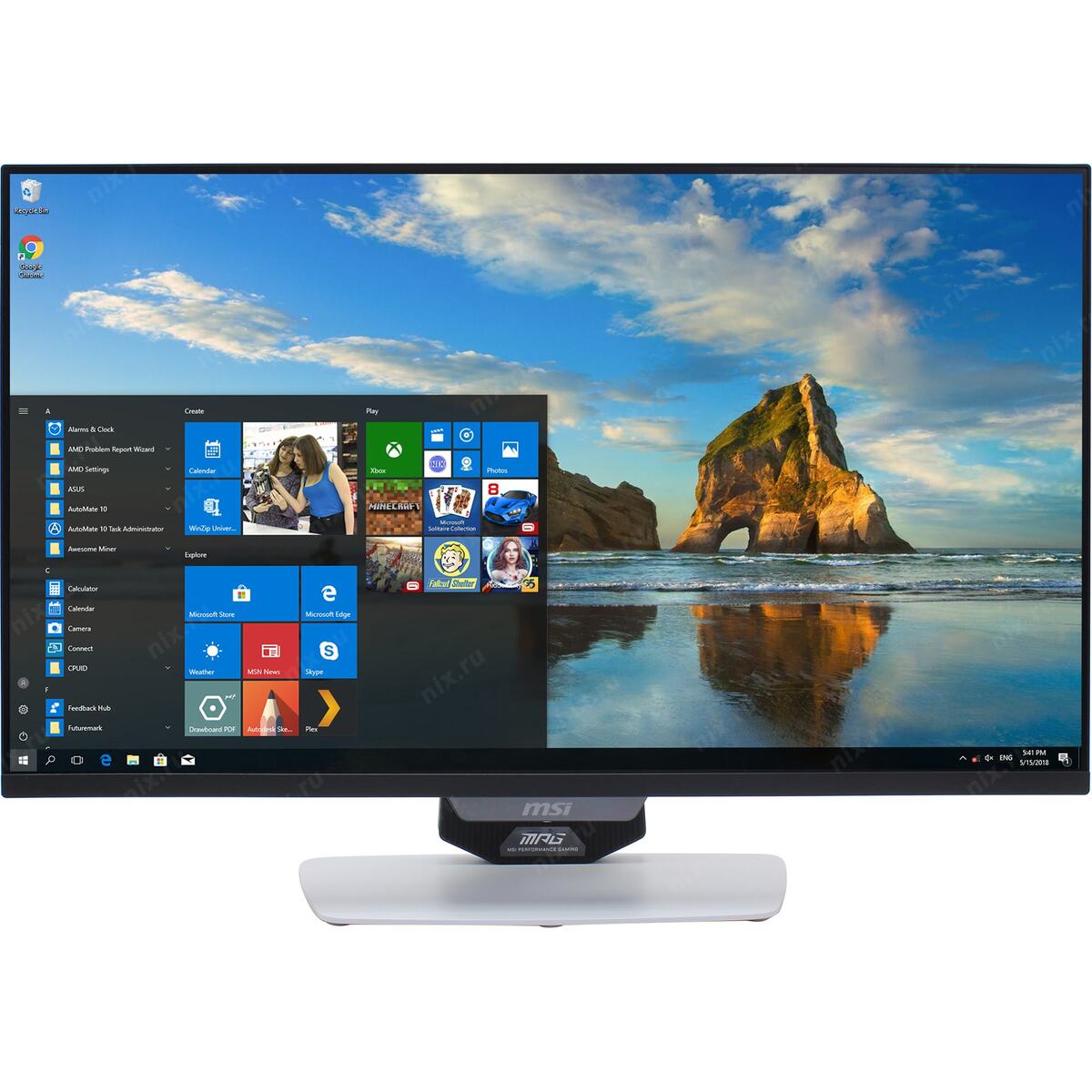 27" ЖК Монитор MSI MPG 274URDFW E16M с поворотом экрана (miniLED, 3840x2160, HDMI, DP, USB2.0 Hub) — фото 1