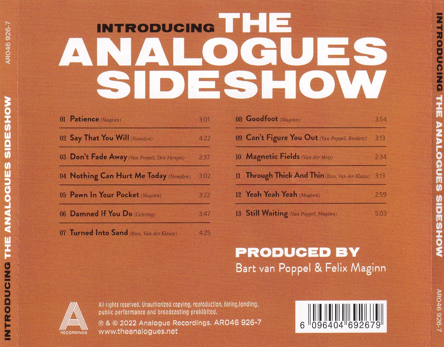 Analogues - Sideshow, 2022, 4-page, CD-Аудио — фото 1