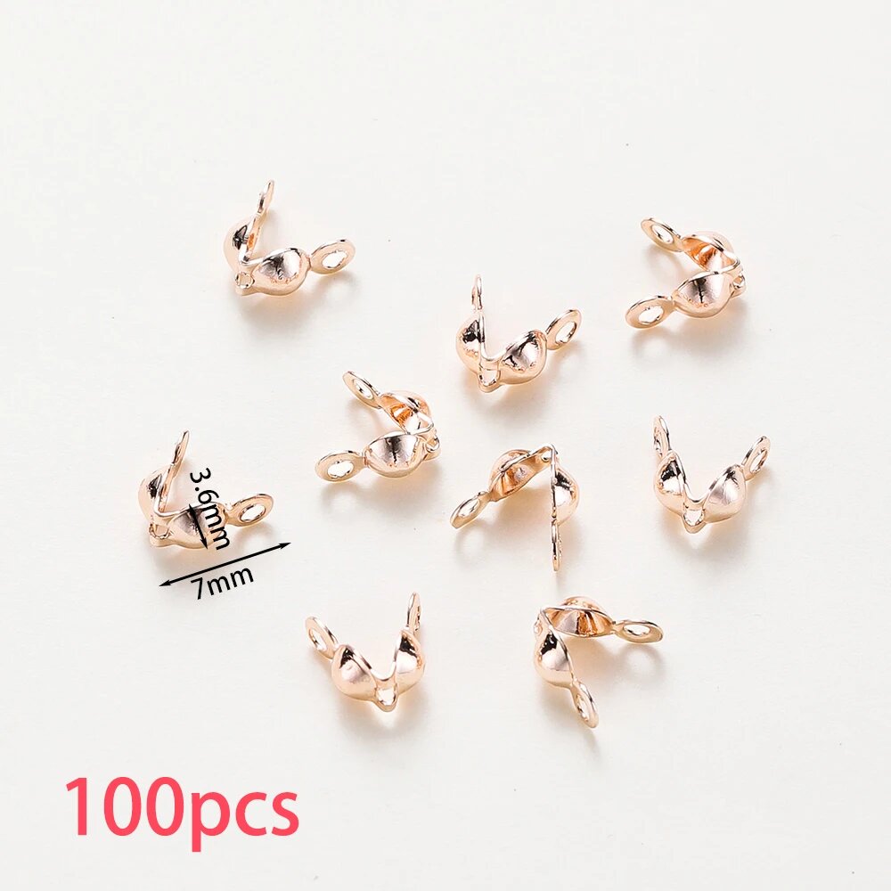 Золотые позолоченные бусины для украшений St.kunkka Бежевый, RG 3.6MM 100PCS