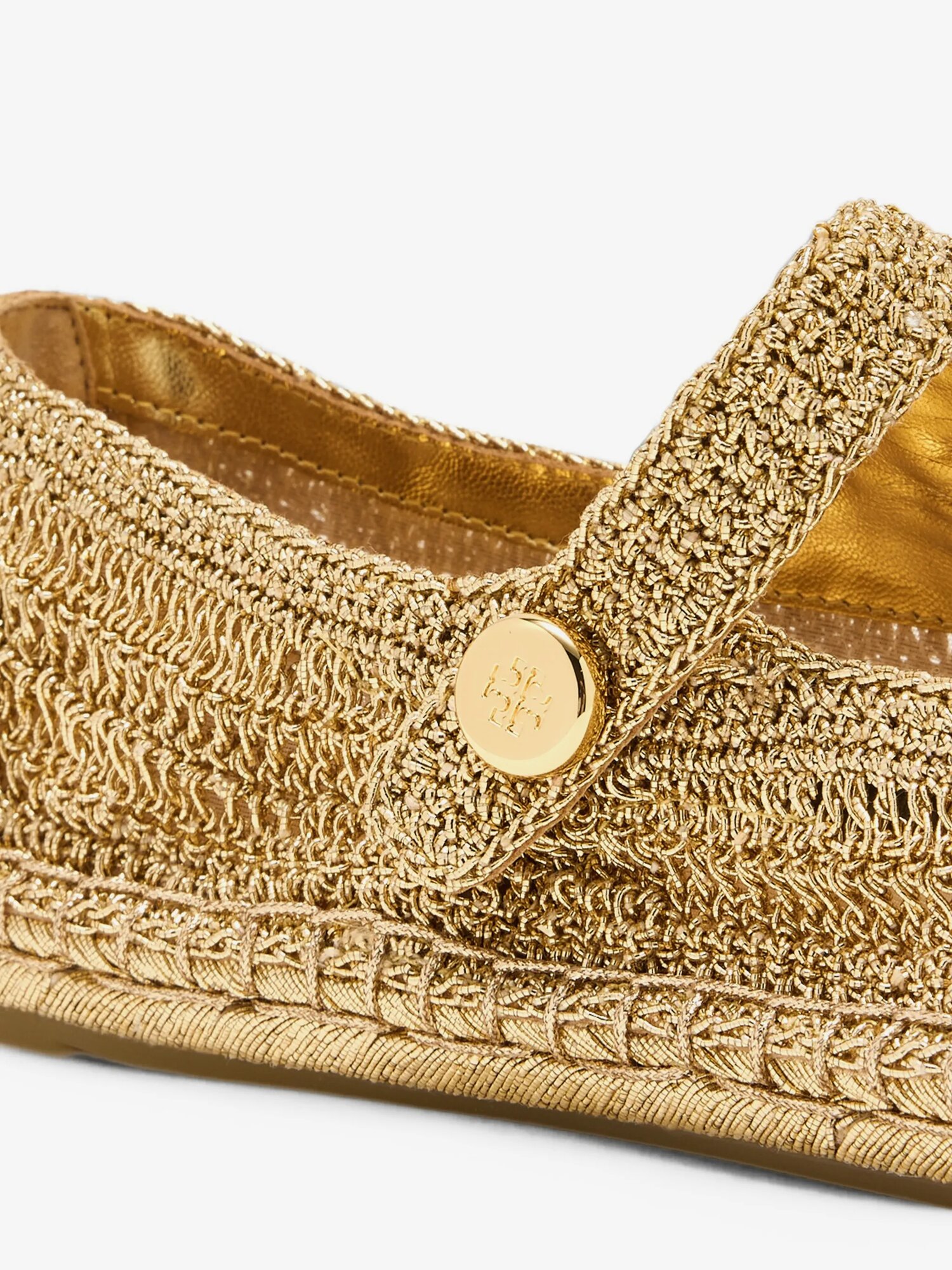 Эспадрильи Tory Burch Romy Mary Jane espadrilles, размер 10.5, золотистый — фото 1
