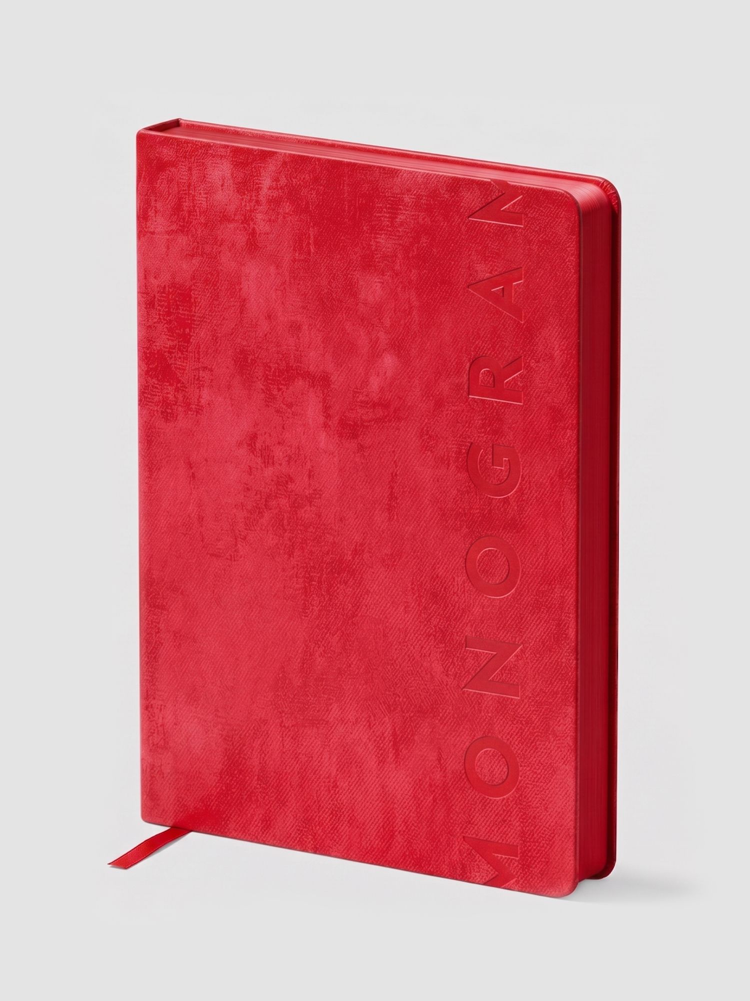 Блокнот с белыми листами в мягкой обложке Silk Edition Monogram 4123, красный