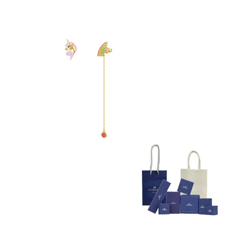 Серьги пусеты SWAROVSKI, кристаллы Swarovski