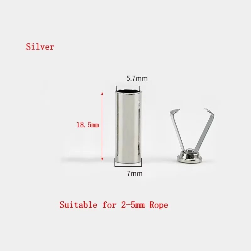 Металлические стопперы с пряжкой для одежды 20 шт. Silver 1