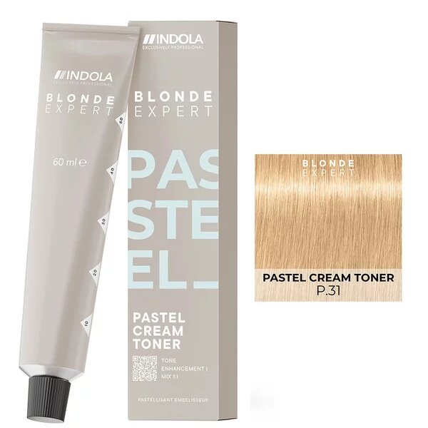 Indola Blonde Expert Pastel P.31 Блонд пастельный золотистый пепельный - Крем-краска для волос 60 мл