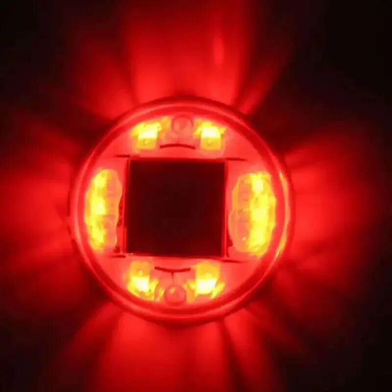 Солнечные дорожные световые указатели ZSPQGD, круглые, 10 LED Red, Flashing