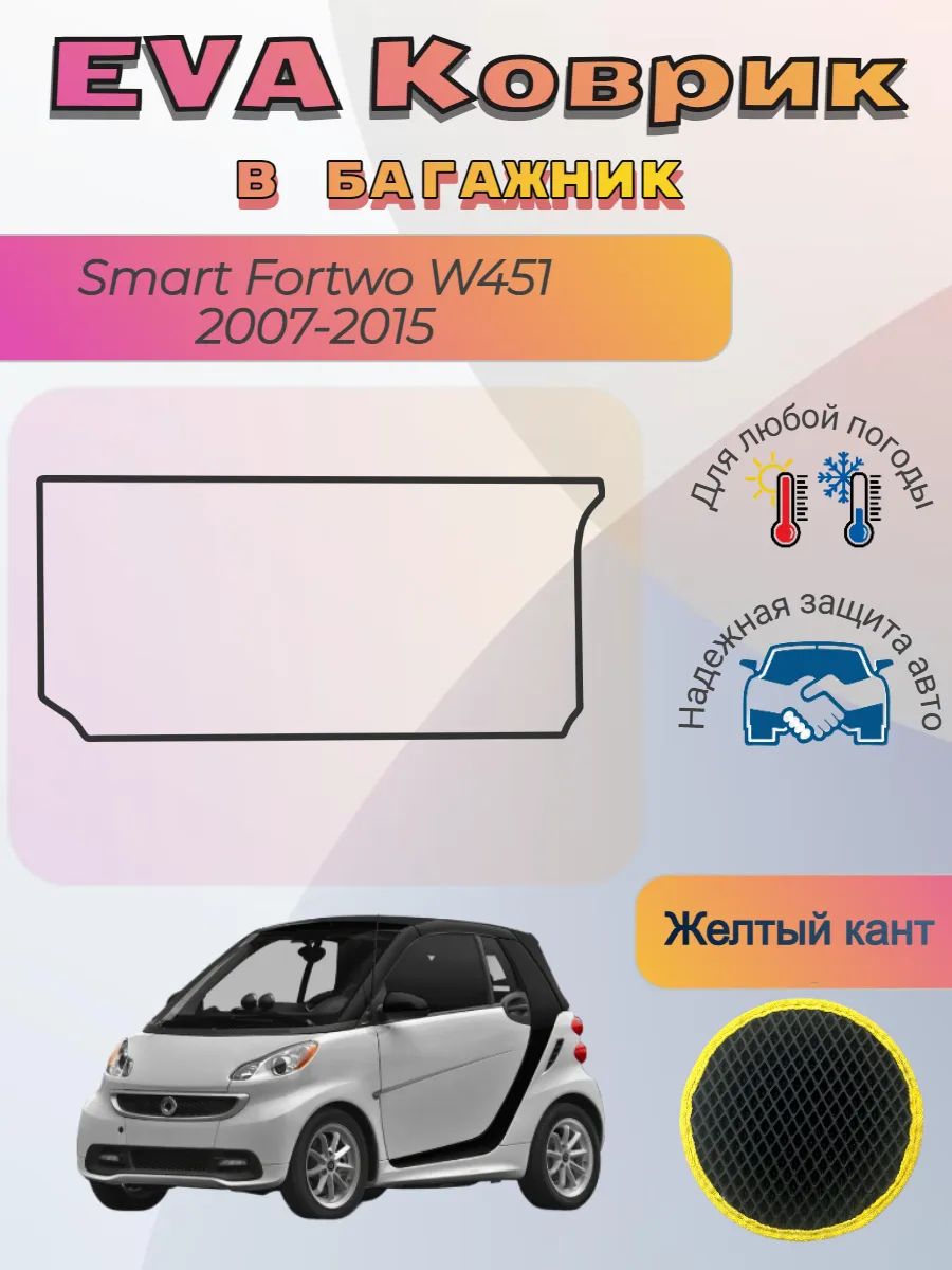 EVA коврик в багажник Smart Fortwo W451 2007 - 2015 Форту