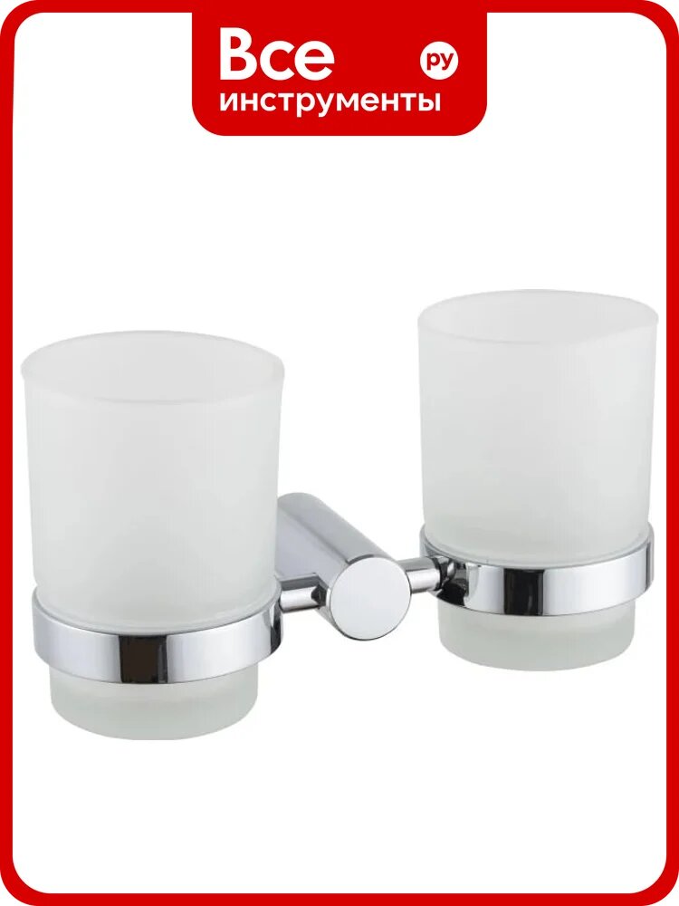 Стакан для ванной комнаты HAIBA двойной, хром HB8408