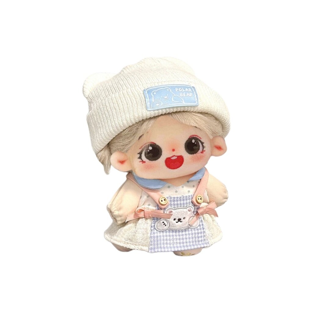 Платье для куклы унисекс MIXIANG, Milk Puff Bear (Hat+Top+Skirt), 20CM EU