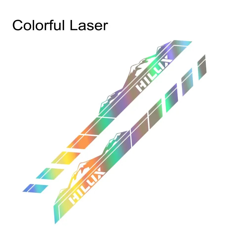 Автомобильная наклейка на боковую дверь пикапа для Toyota Hilux Vigo Revo SR, Colorful Laser