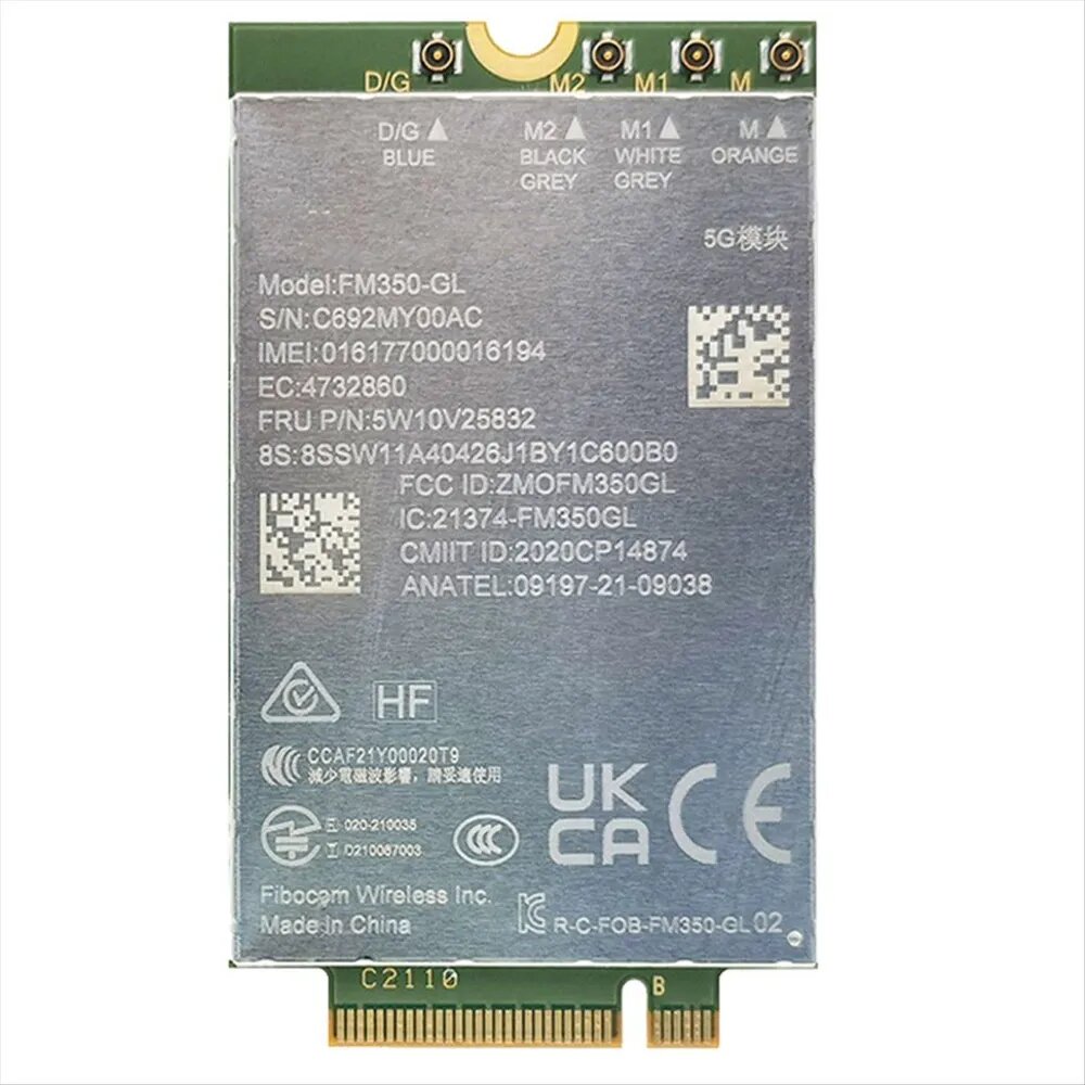 Модуль FM350-GL Sub-6 GHz 5G/4G/3G Для Lenovo ThinkPad