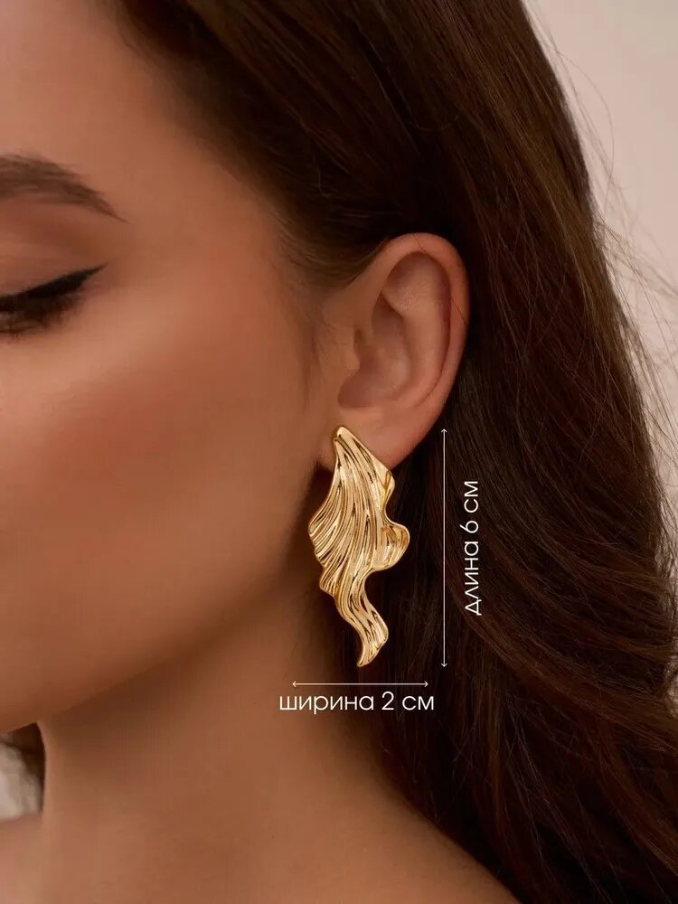 Подвеска для серег Zara, металл, золотистый — фото 1