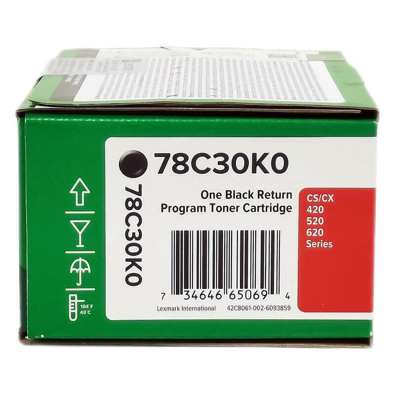 Картридж Lexmark 78C30K0 Черный для принтеров CS421dn CS521dn CX421adn CX522ade CX622ade 2000 страниц Цвет：78C30K0