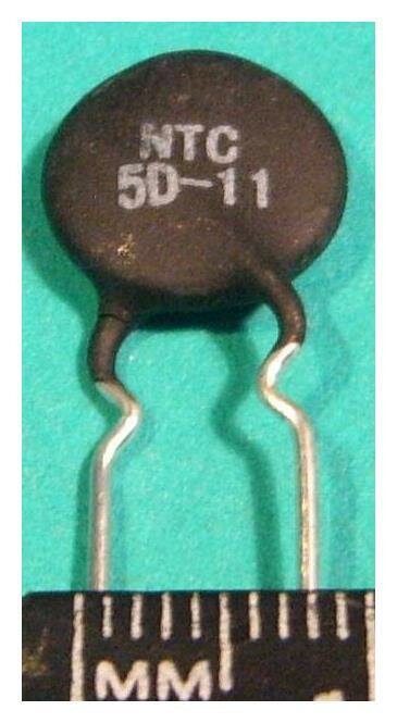 Терморезистор NTC 5ом d 11мм (Термистор 5D-11)