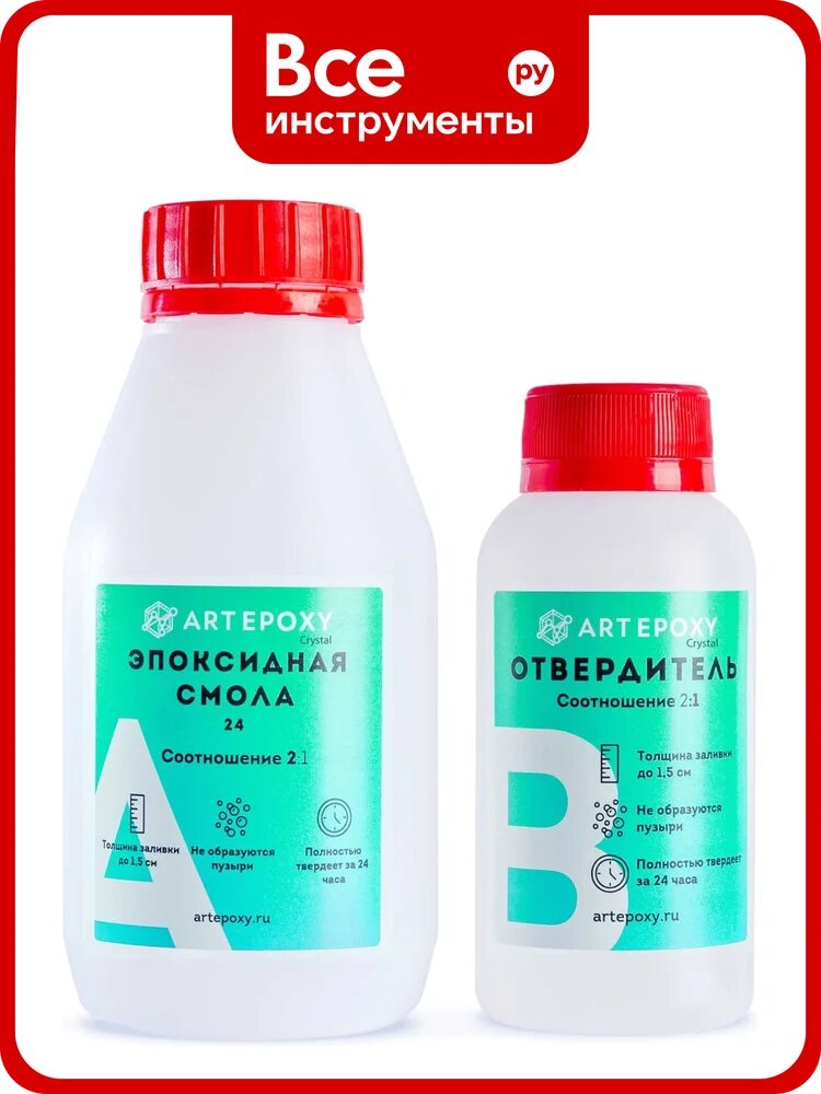 Быстросохнущая эпоксидная смола для творчества ArtEpoxy Quick 300 г Crystal ВИ-21621