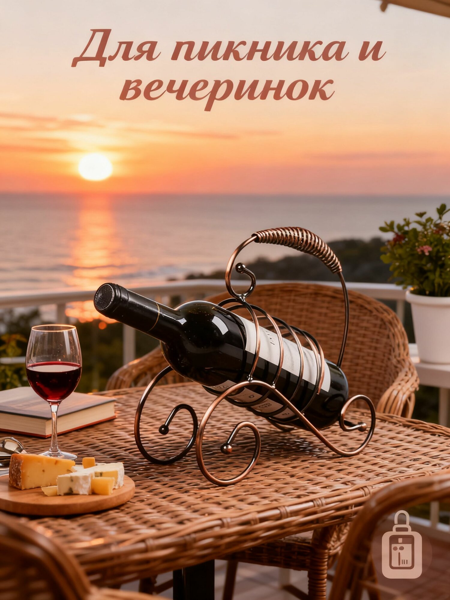 Подставка под бутылку 24х9,5х23 см пружина, держатель для винных бутылок, металлическая стойка для бара