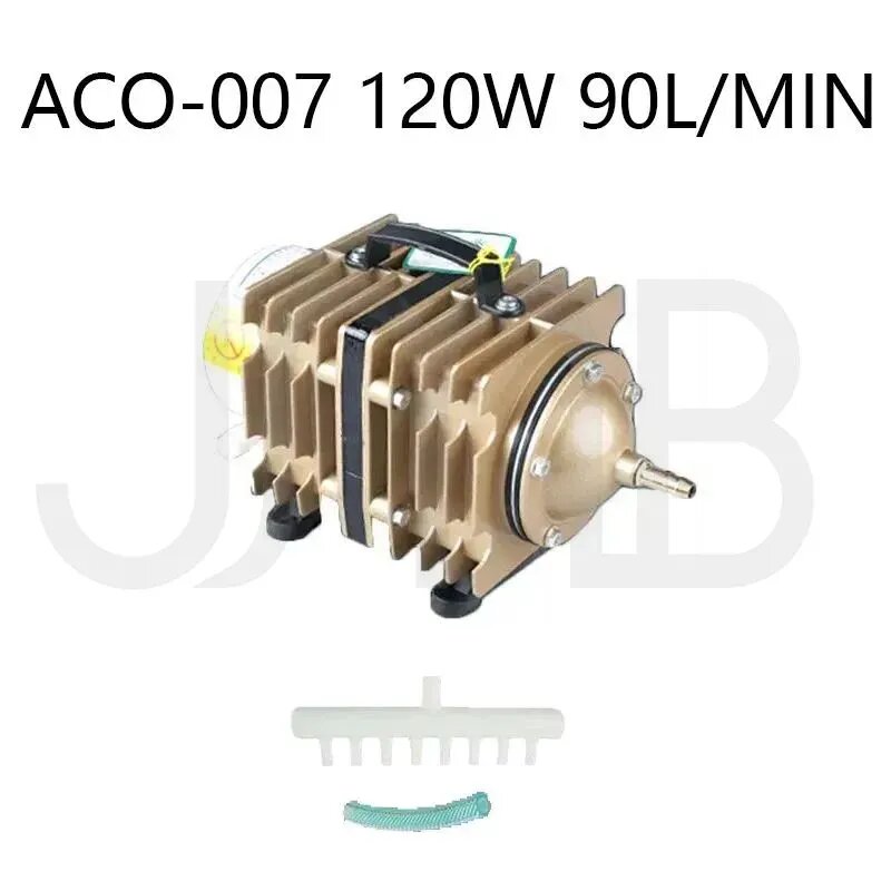 Насос для аэрации аквариума, воздушный компрессор, SUNSUN ACO-007 120 Вт, 90 л/мин, дивертер на 10 отверстий, голый насос, основная трубка 8 мм, шунтирующая трубка 4 мм