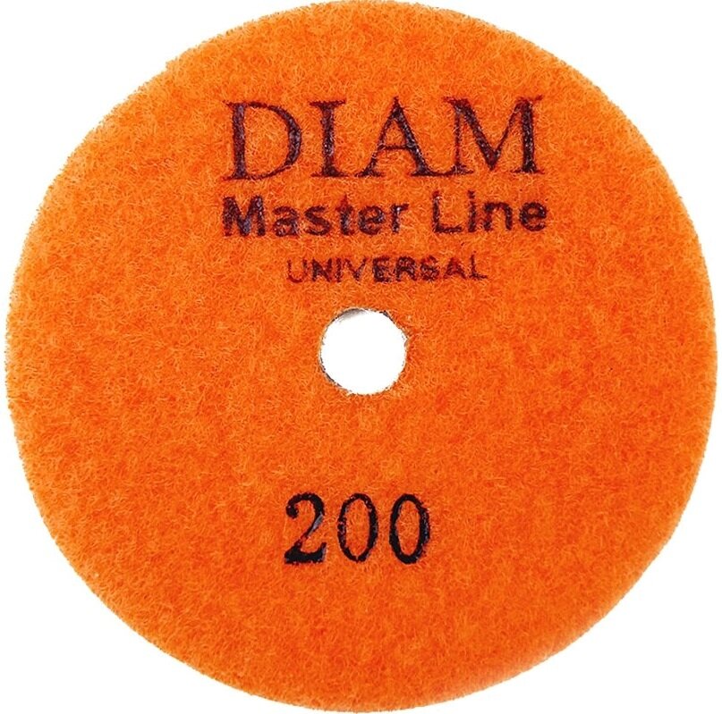 Круг алмазный гибкий шлифовальный DIAM Master Line Universal АГШК 100х2.5 №200, сухая, мокрая
