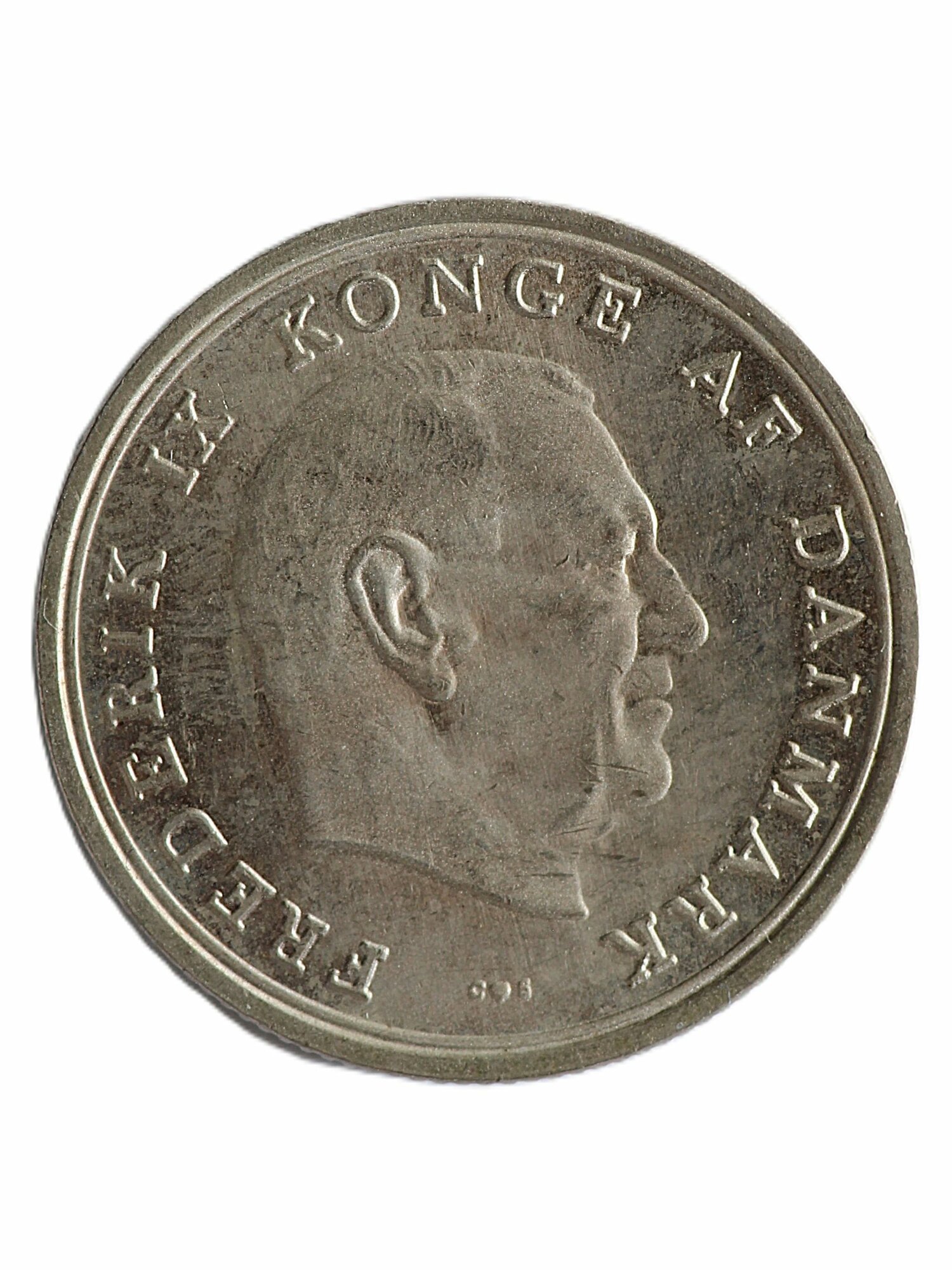 Подлинная монета Дании 1 крона 1969 года Король Фредерик IX