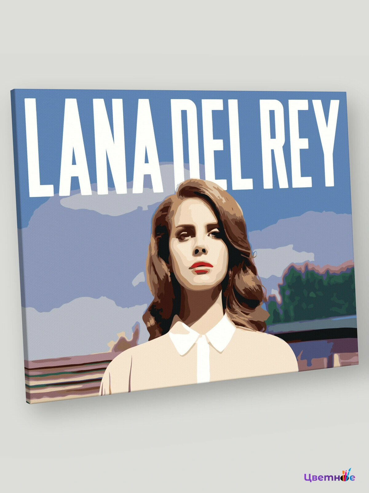 Картина по номерам на холсте с подрамником "Lana Del Rey Лана Дель Рей: Обложка альбома 3", Раскраска 40х50 см, Девушки