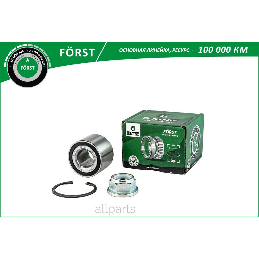 BRING BK1912 подшипник ступицы RENAULT LOGAN (04-) (задн. Компл.) Конич. 25X52X37 (BK1912) B-RING FORST