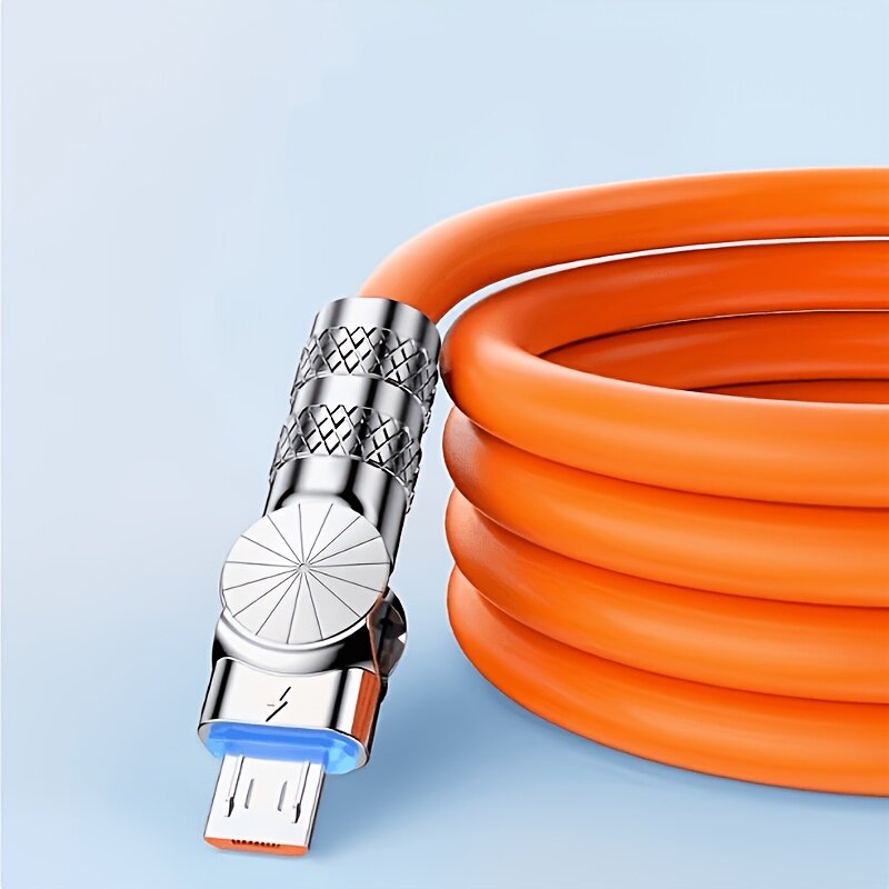 Кабель зарядный Micro USB поворотный 180° 100W 3A, 1 м