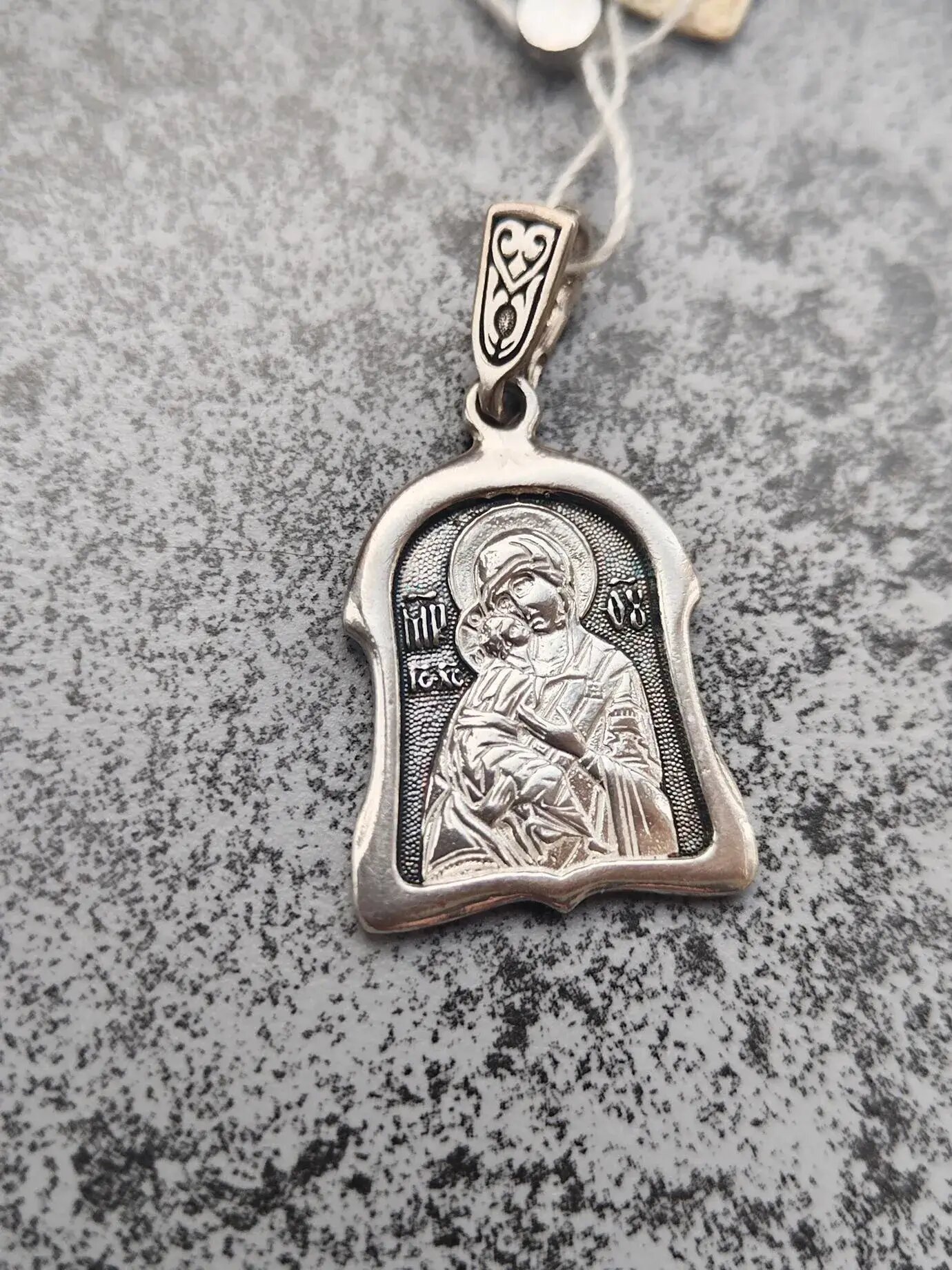 Иконка, серебро, 925 проба, родирование