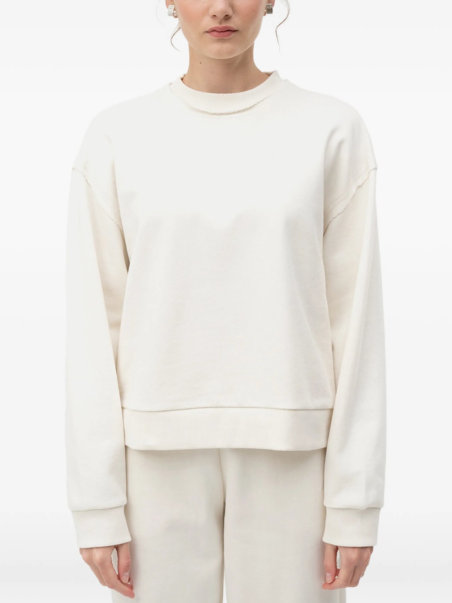 Свитер Raw-edge crew-neck sweater