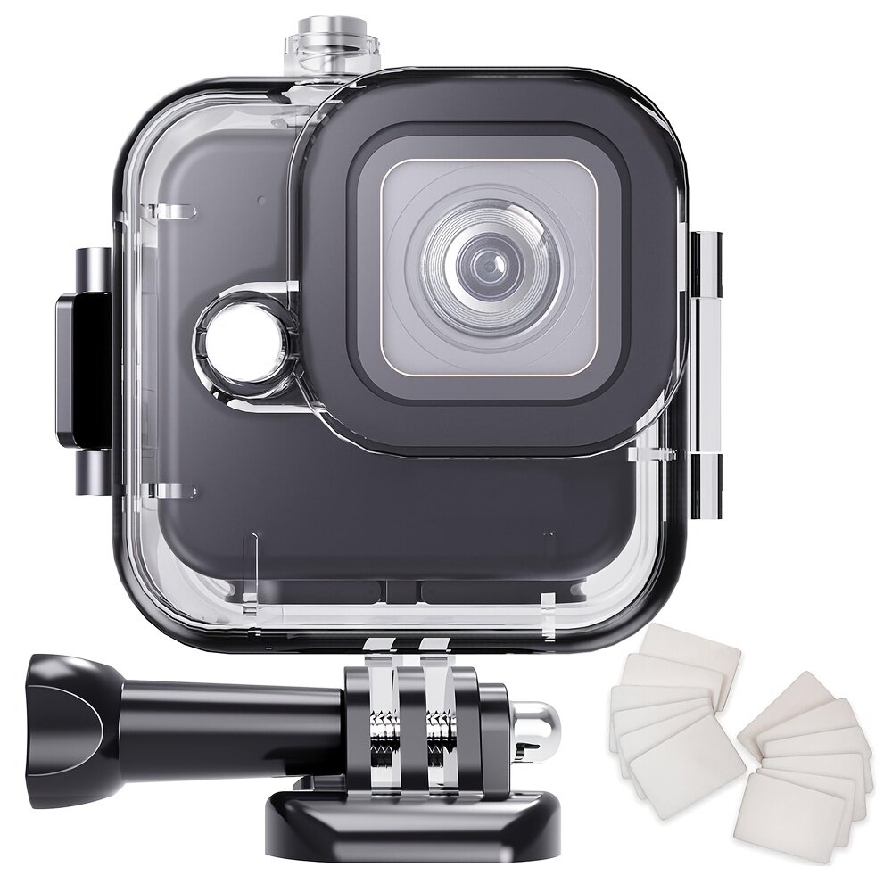 Водонепроницаемый защитный корпус для камеры Hero11 Black Mini, черный, с винтом-барашком и 12 антизапотевающими вставками