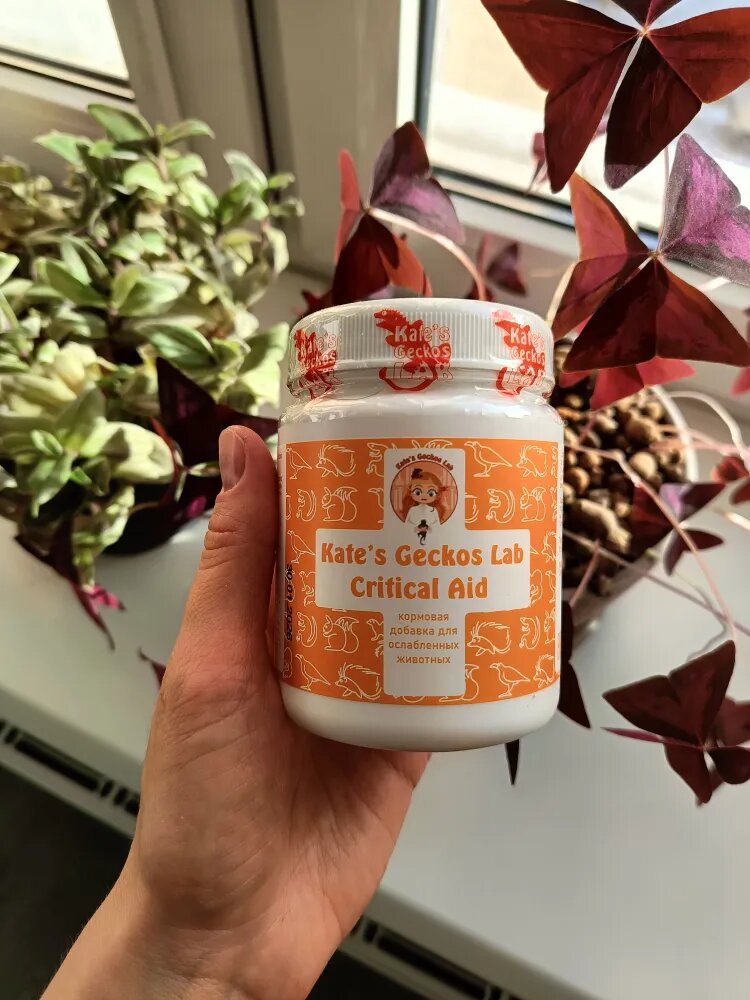 Корм для ослабленных рептилий, птиц, млекопитающих 100 гр, Critical Aid Kate's Geckos Lab