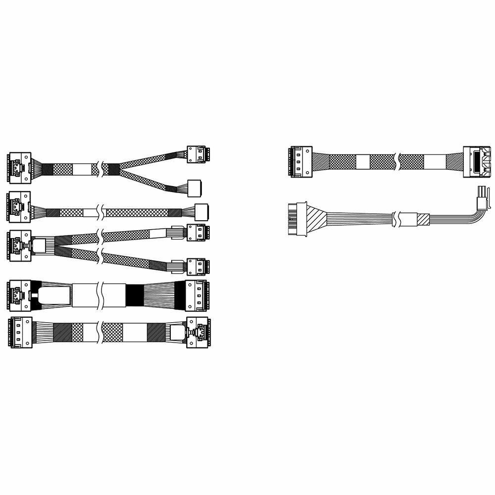 Комплектующие корпусов Lenovo ThinkSystem SR650 V3 2.5" Chassis Front BP2 SAS/SATA Cable Kit