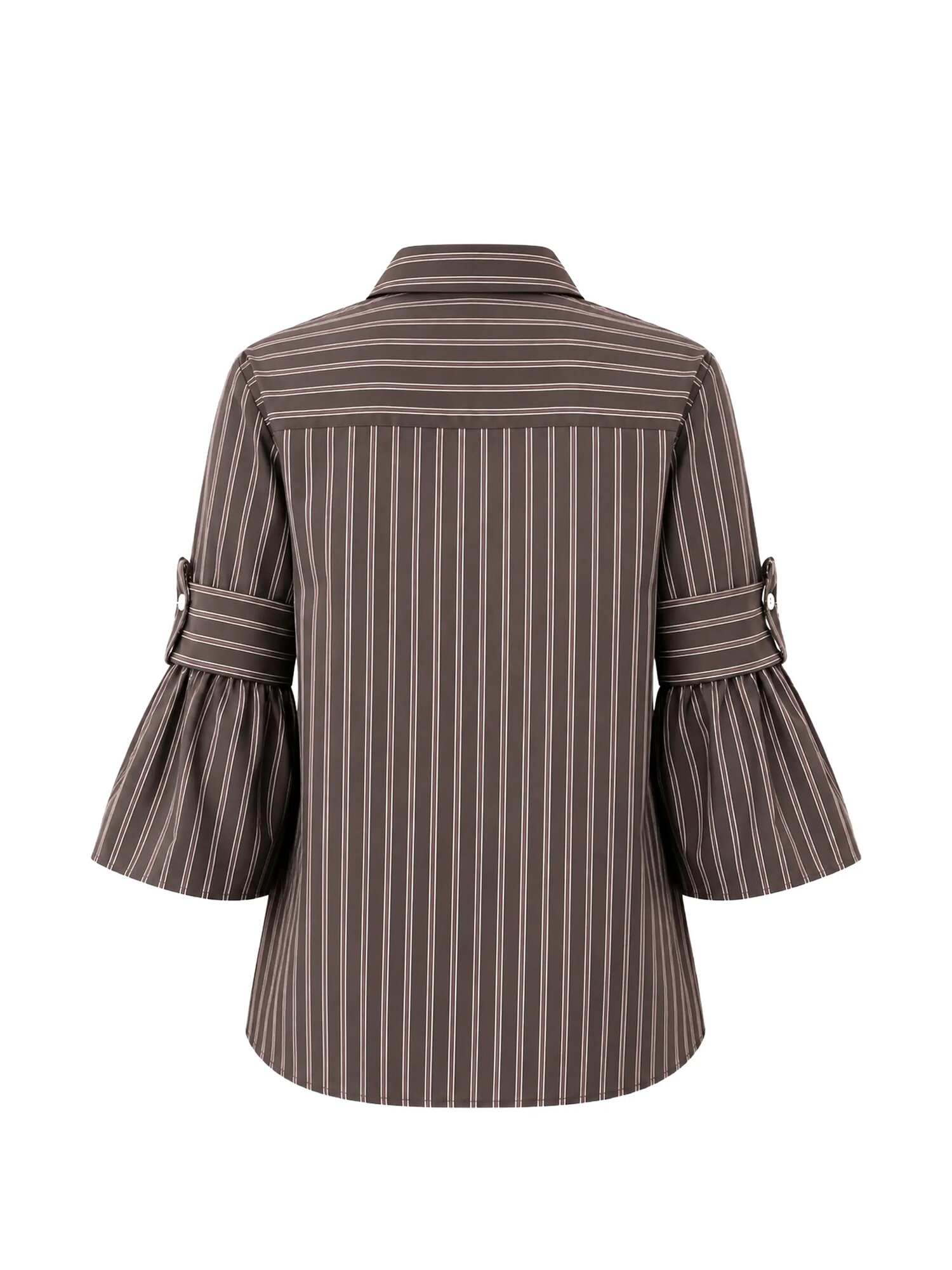 Рубашка ODEEH Striped flared-sleeve shirt, размер 38 — фото 1