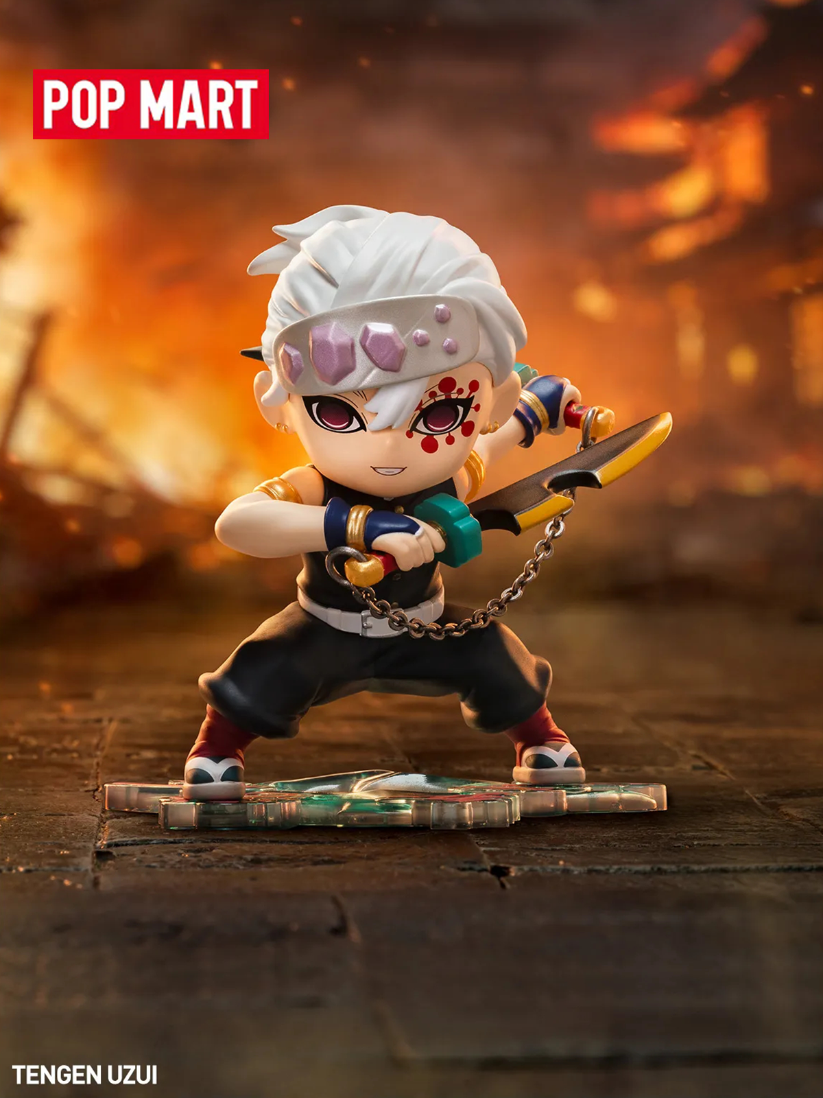 Коллекционная фигурка Слепая коробка POP MART Demon Slayer: Kimetsu no Yaiba Battle Series Figures-TENGEN UZUI